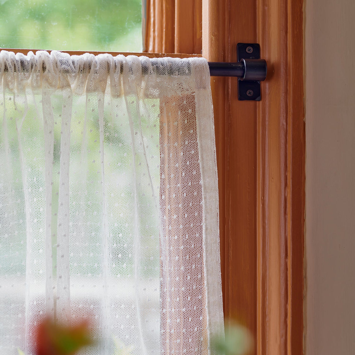 Black Wrought Iron Cafe Rod With Standard Brackets — Tori Murphy Ltd