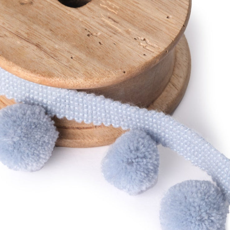 Pom Pom Trim Duck Egg Sample — Tori Murphy Ltd